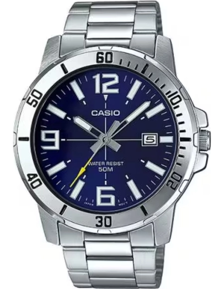 Buy Casio Watch for Men's Analog Blue Dial Watches Online Kuwait - MTP-VD01D-2B | Time House Kuwait