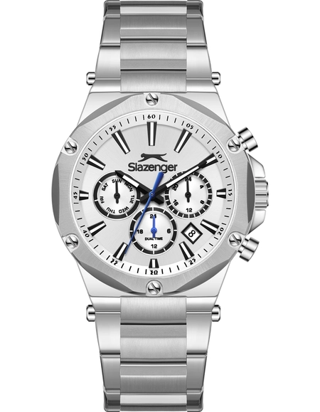 Shop Slazenger watch for Men's Online Qatar, Multifunction Silver Dial ...