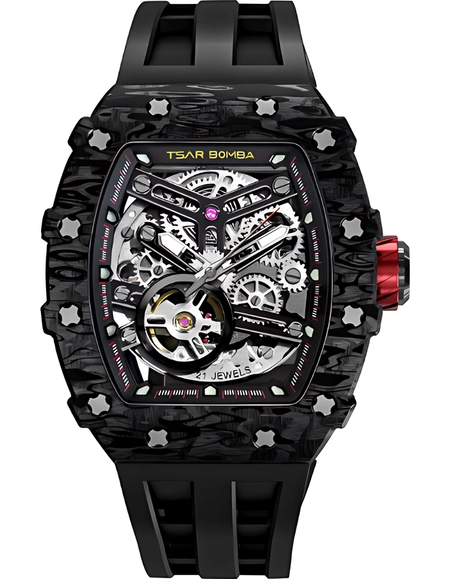 Shop TSAR BOMBA Men's Automatic Black Dial Watch for Men Online UAE ...