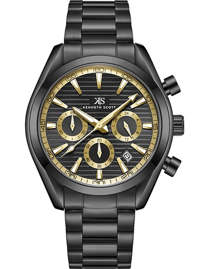 Buy Kenneth Scott Men's White Dial Chrono & Multi Function Watch ...