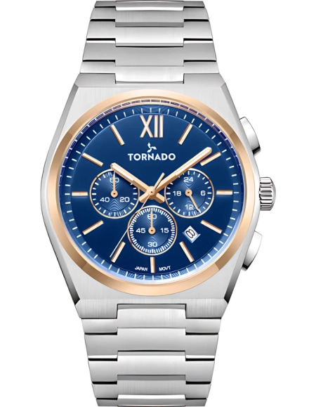 Buy Tornado Aurora Nova Men's Multi Function Blue Dial Watch - T24105-KBSN