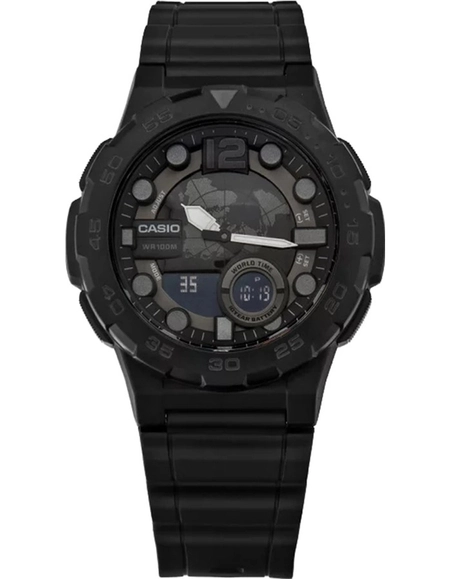 Casio watches Online Men's Analog & Digital Black Dial Watch - AEQ-100W-1B | Time House Store KSA